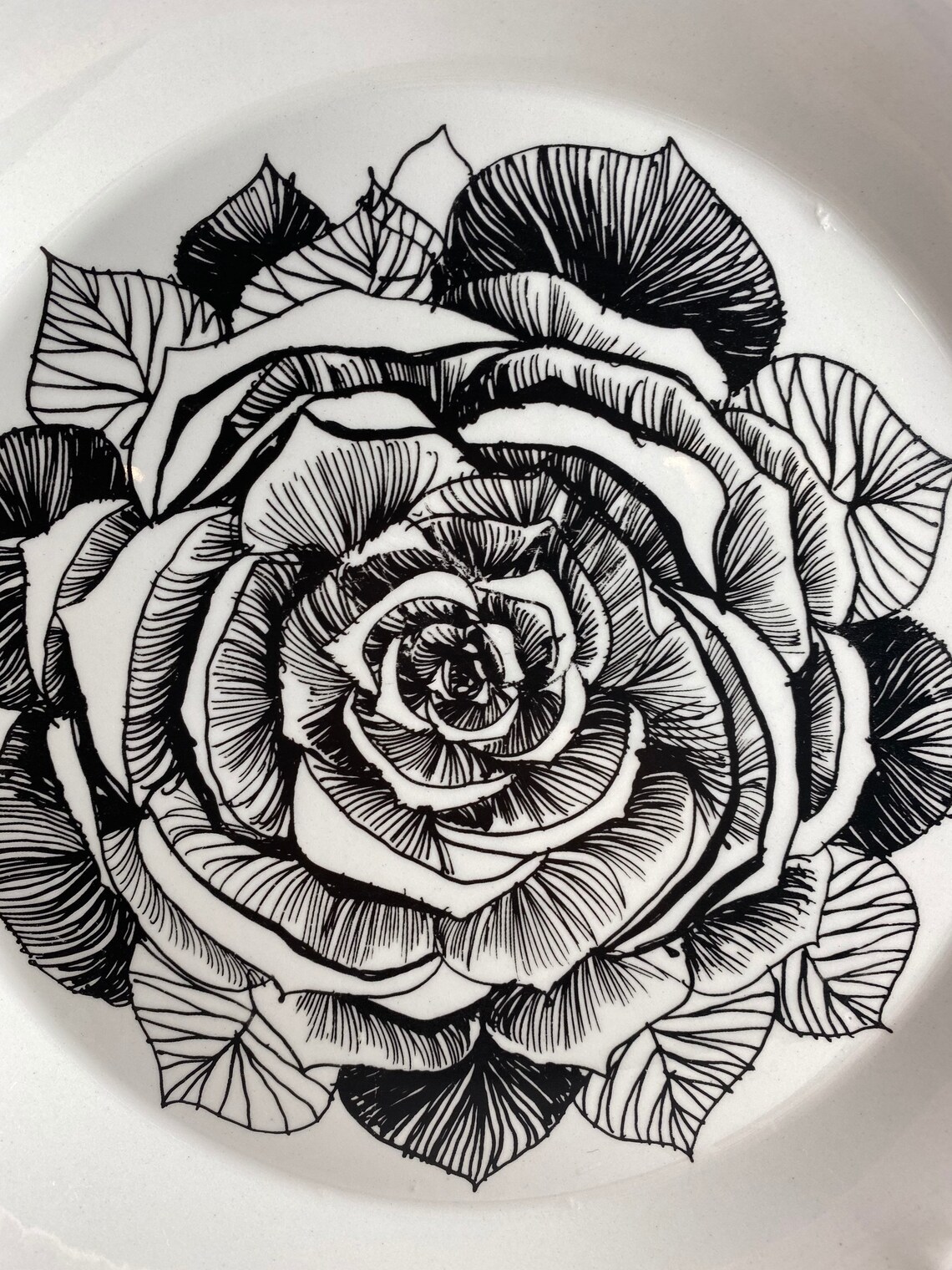 Rare Vintage Arabia Finland Big Plate Named musta Ruusu by - Etsy