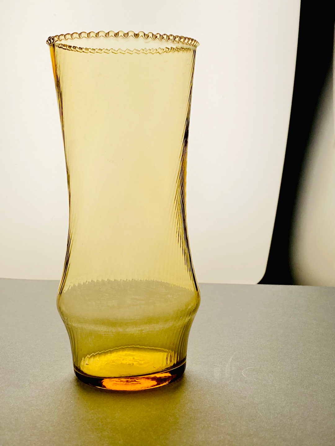 Beautiful Art Deco Amber Color Glass Vase Named ”vuokko” Made in ...