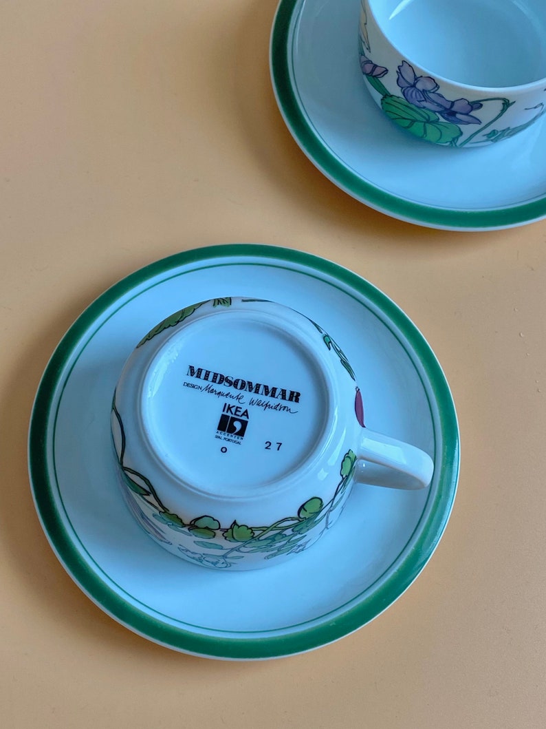 Vintage Rare Ikea Tea Cup Set “midsommar“ by Marguerite Walfridsson ...