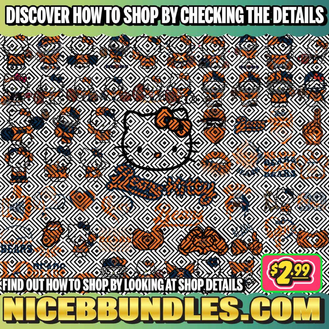 310 Hello-kitty Chicago-bears Logo Files Svg, Chicago-bears Svg, N-F-L ...