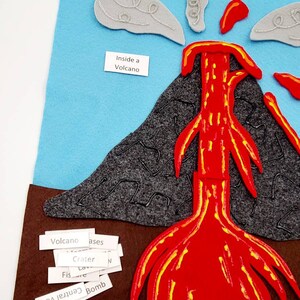 Volcano Felt Set Volcano Felt Board Part of a Volcano Montessori ...