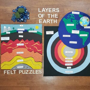 Layers of the Earth Felt Board Set | Earth Layers Puzzle | Homeschool ...