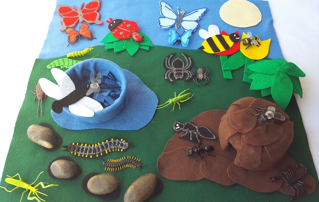 Insect Felt Sensory Set Insect Sensory Bin Bug Habitat Insect ...