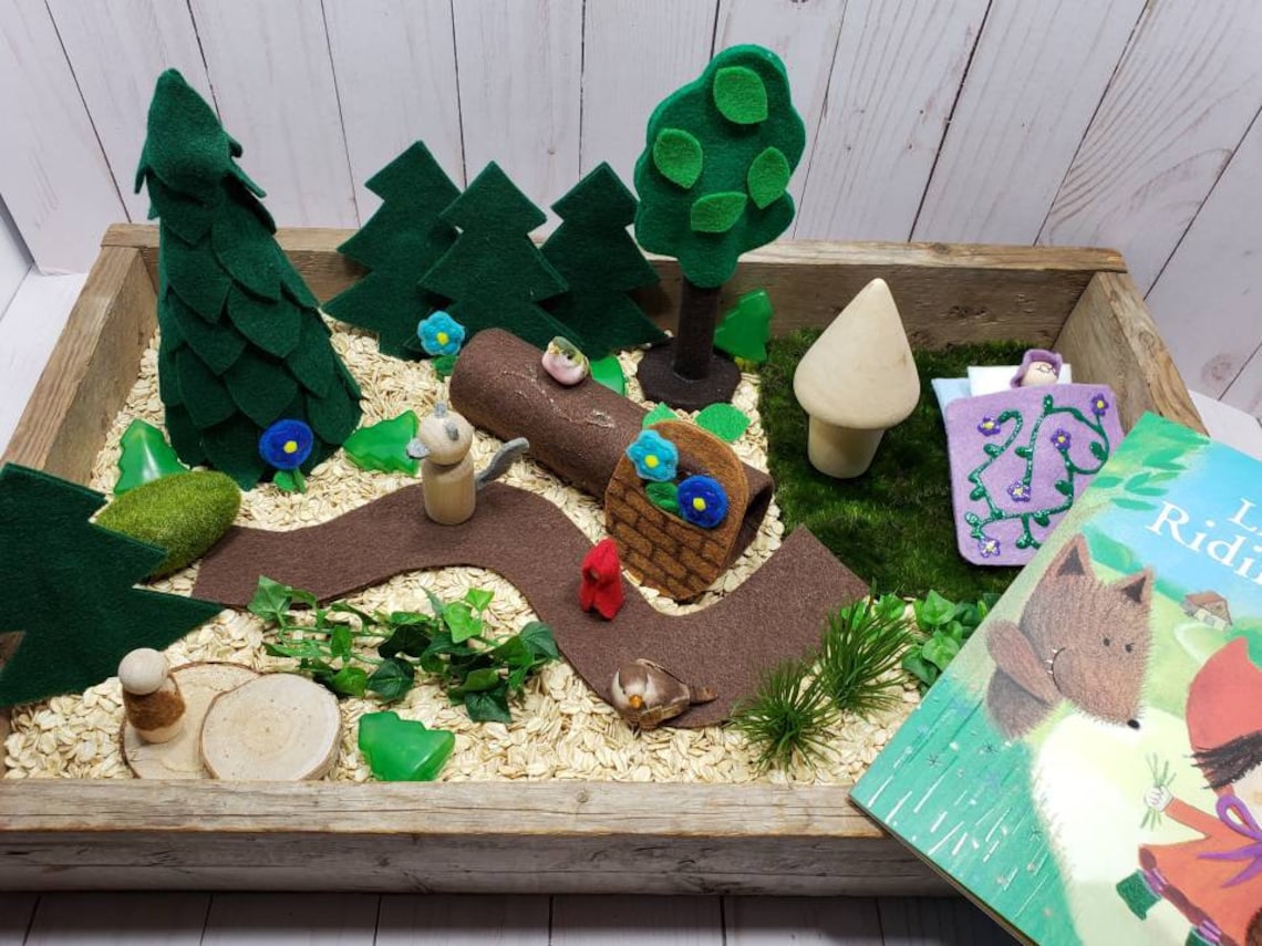 Little Red Riding Hood Red Riding Hood Sensory Bin Book | Etsy