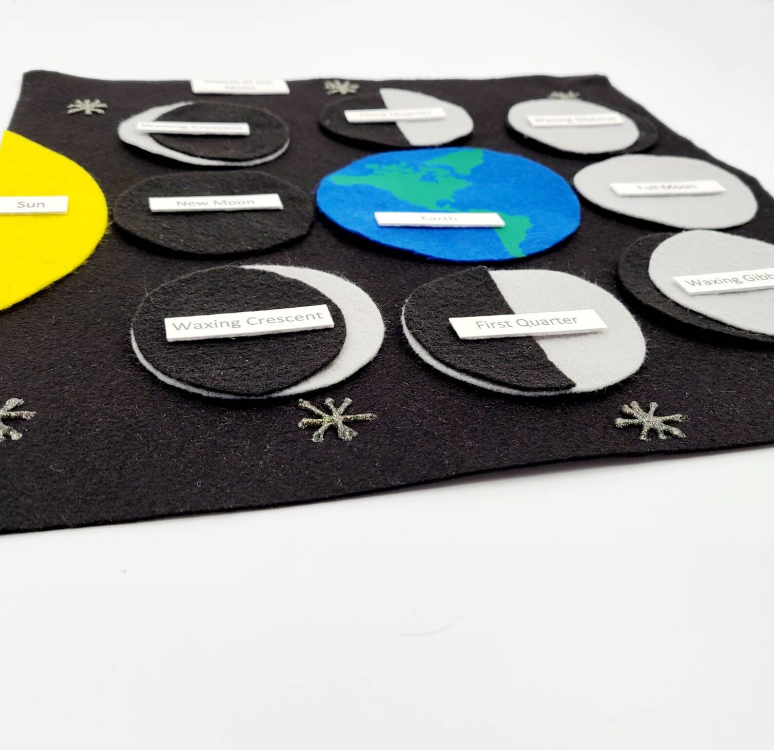 Phases of the Moon Felt Set Moon Phases Felt Board Science - Etsy