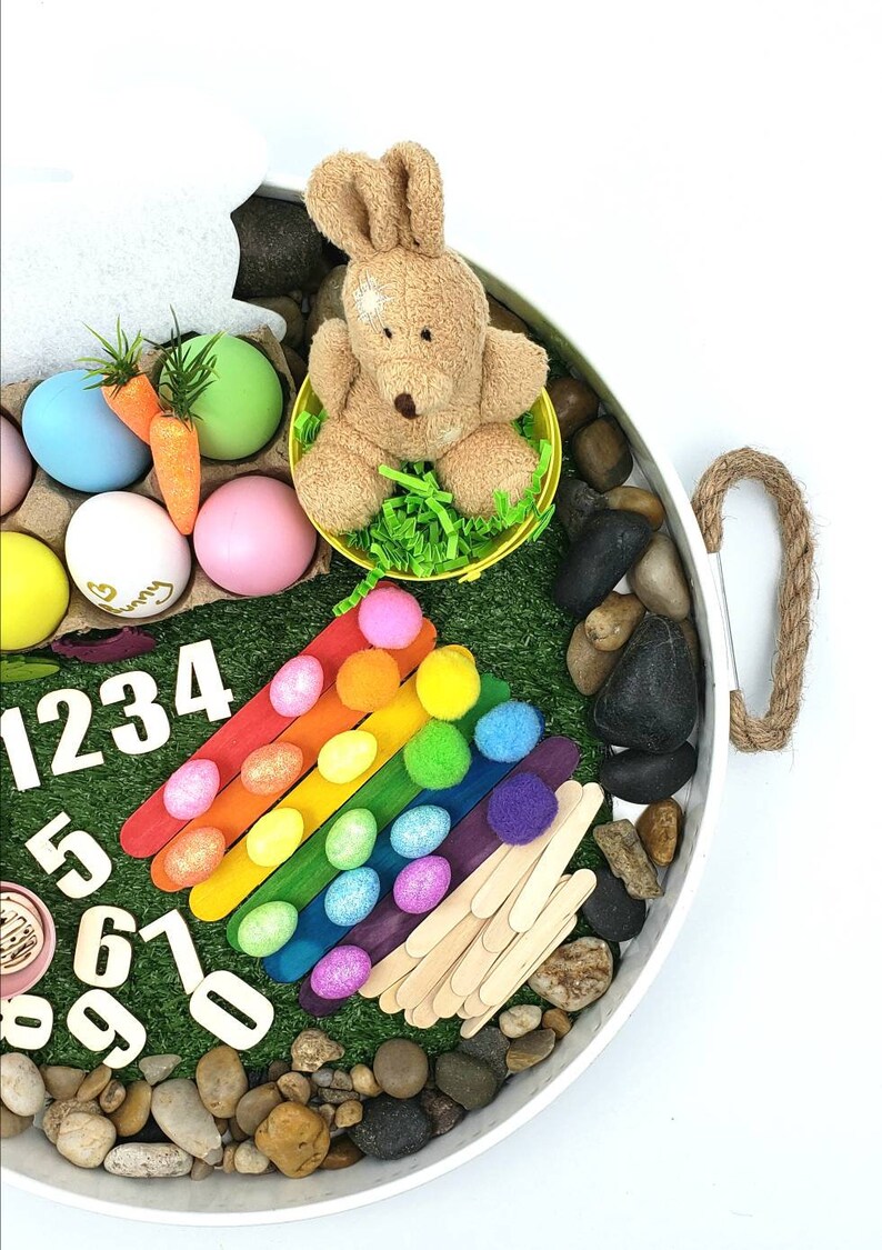 Easter Sensory Bin Bunnies and Eggs Sensory Bin Color | Etsy