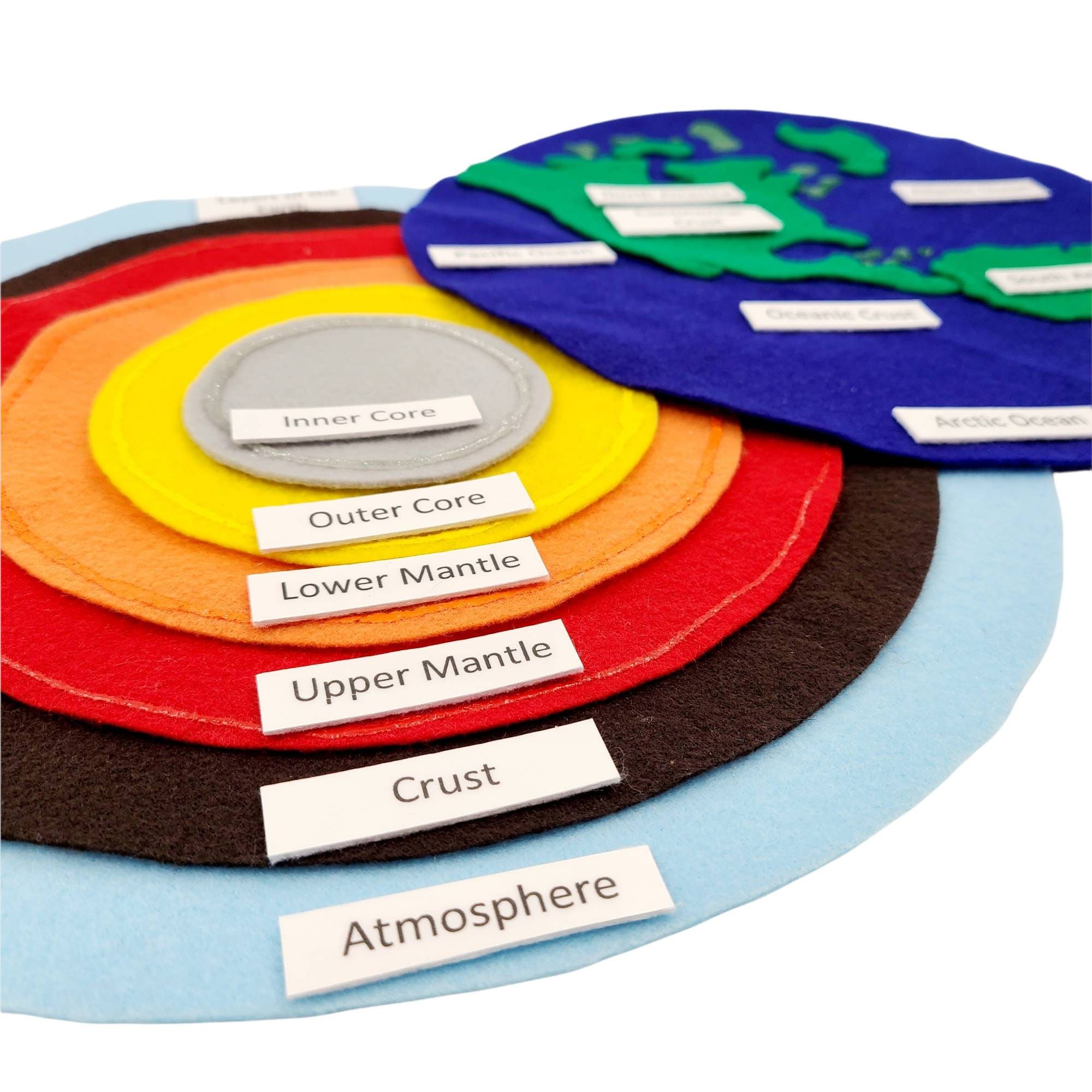Layers of the Earth Felt Board Set: Montessori Homeschool Geology - Etsy