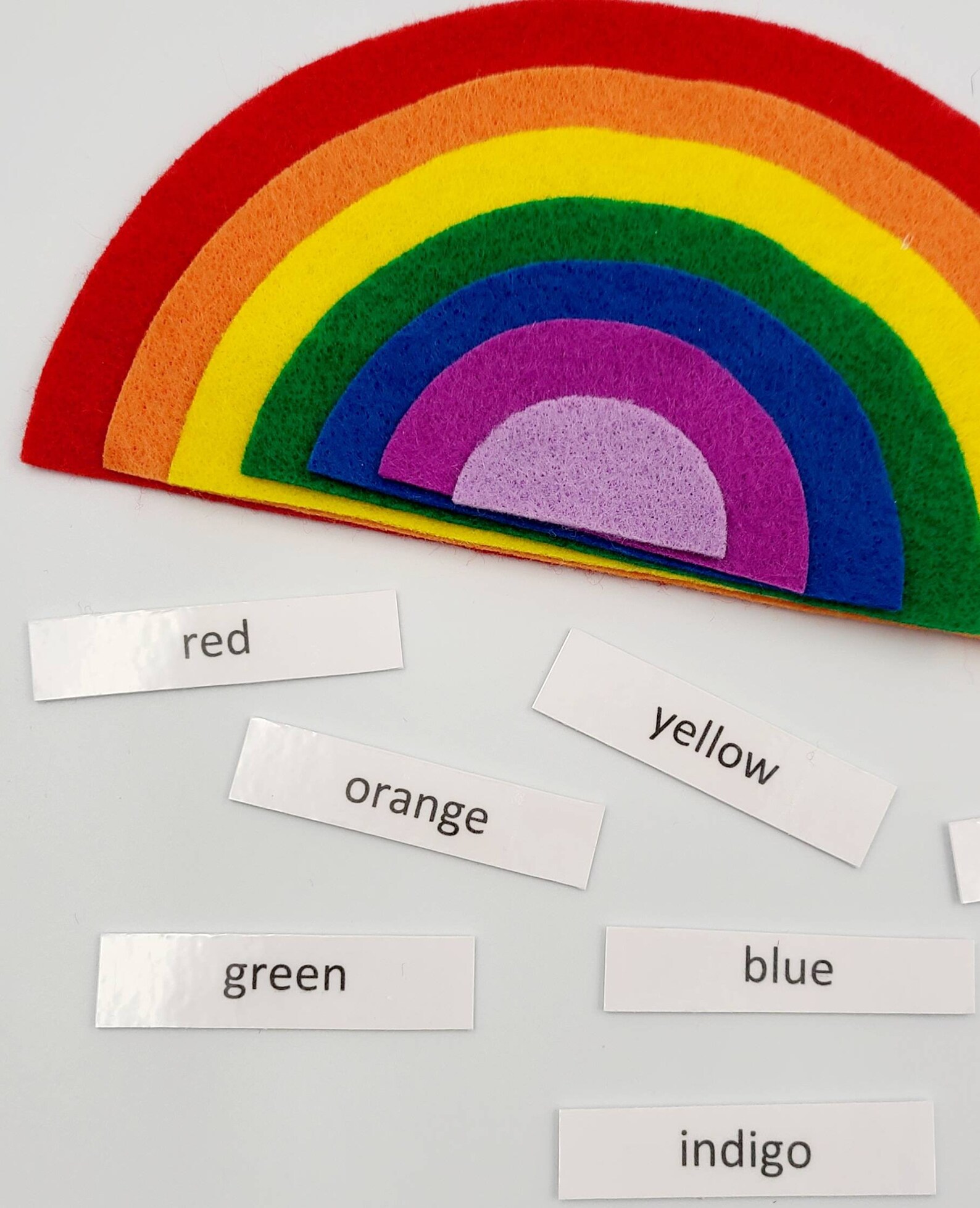 Rainbow Felt Set Color Classification | Etsy