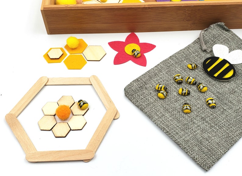 Honey Bee Loose Parts Bee Tuff Tray Bee Small World Twig | Etsy
