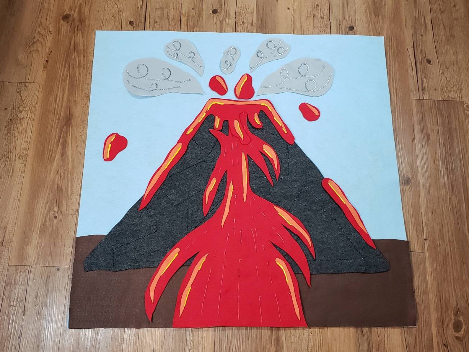 Giant Volcano Felt Set Wall Volcano Felt Board Homeschool - Etsy Canada
