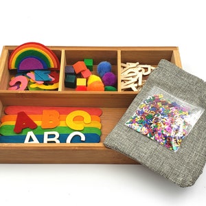 Alphabet Loose Parts Alphabet Tuff Tray Rainbow Small - Etsy