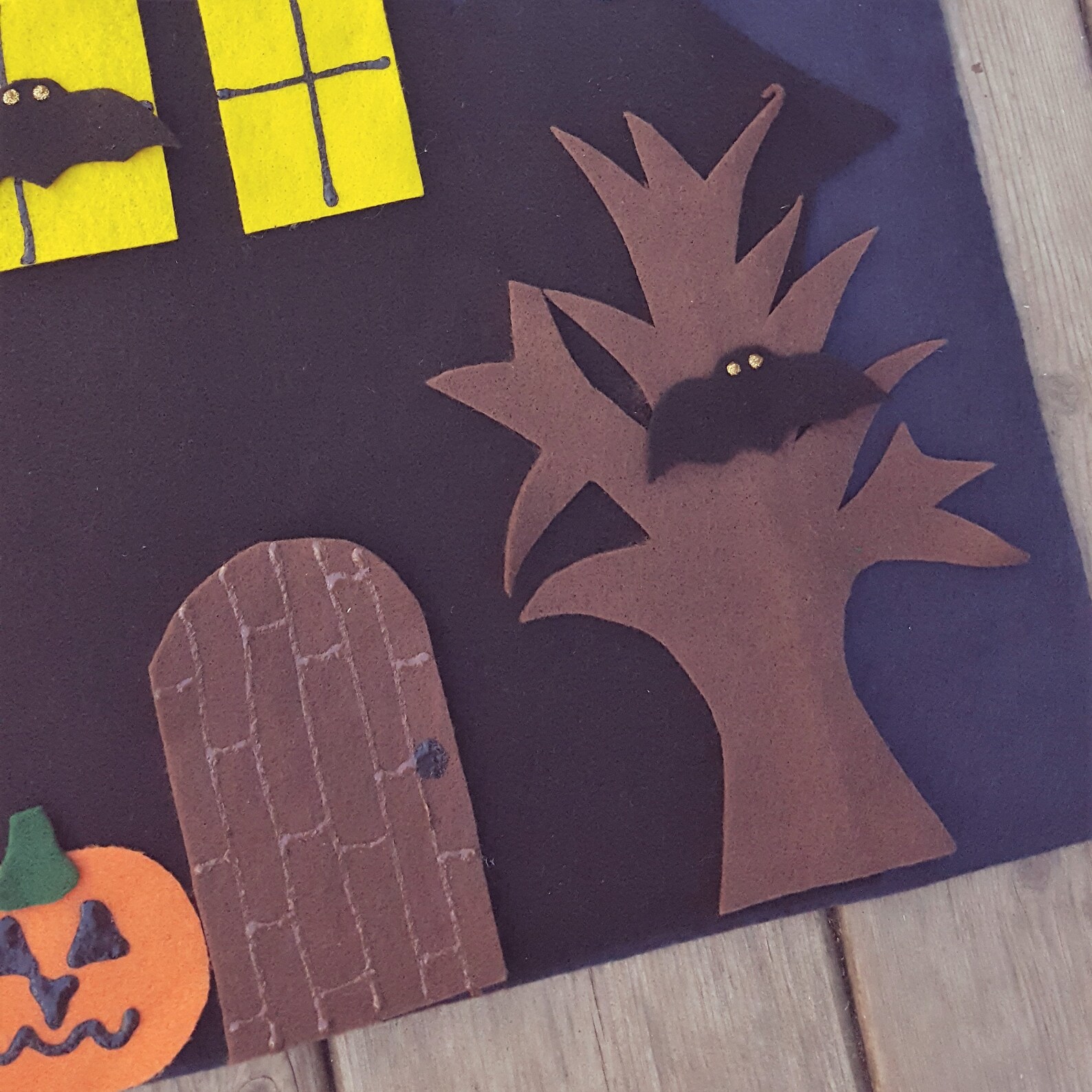 Haunted house felt set haunted house felt board halloween | Etsy