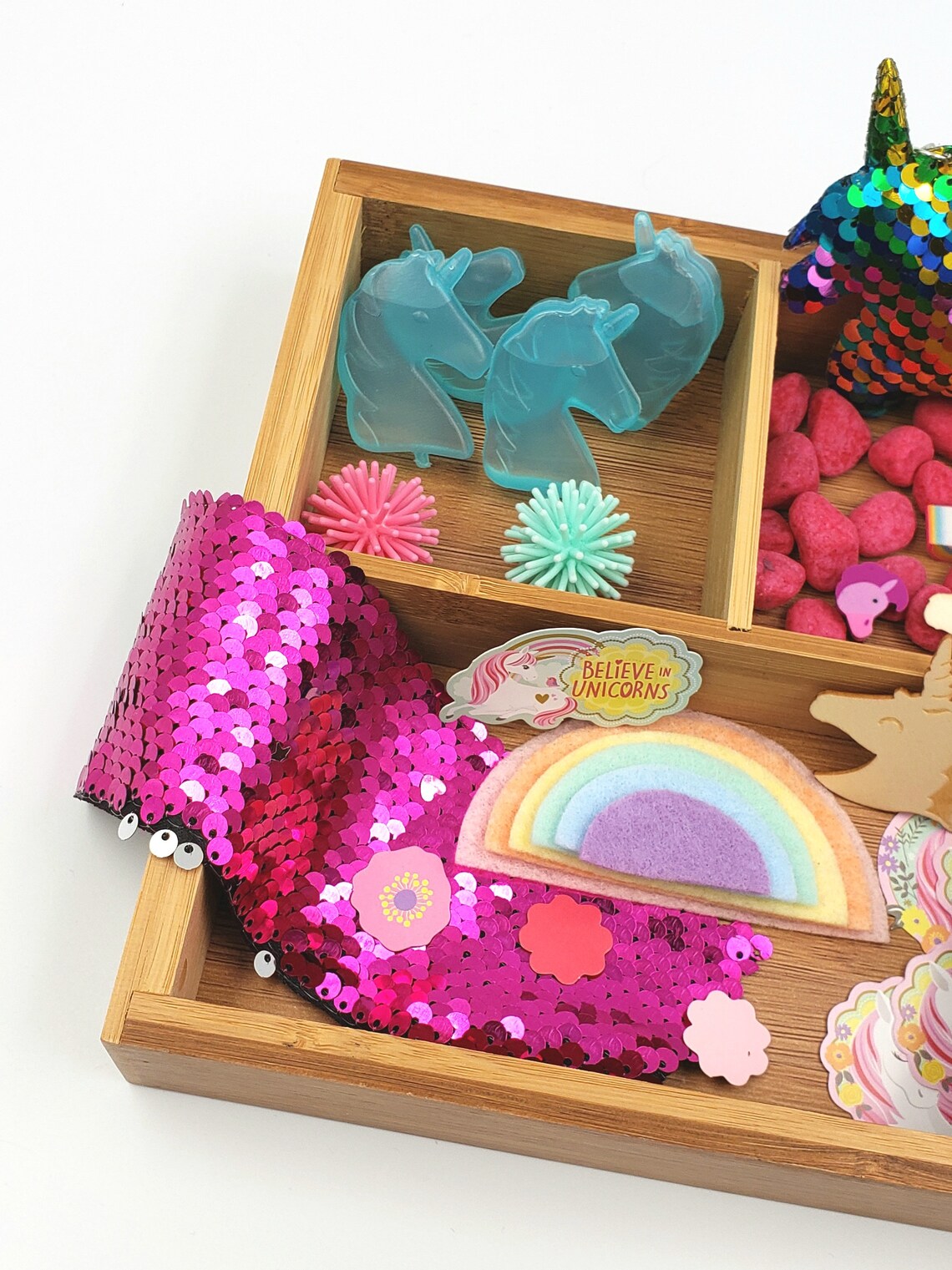 Unicorn Loose Parts Unicorn Tuff Tray Rainbow Small World - Etsy