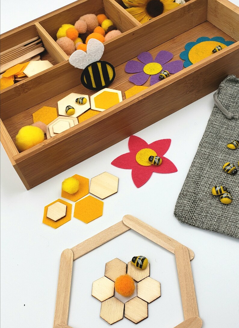 Honey Bee Loose Parts Bee Tuff Tray Bee Small World Twig | Etsy