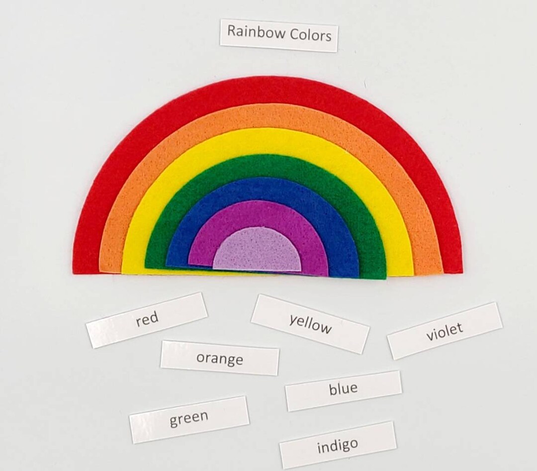 Rainbow Felt Set | Color Classification - Etsy