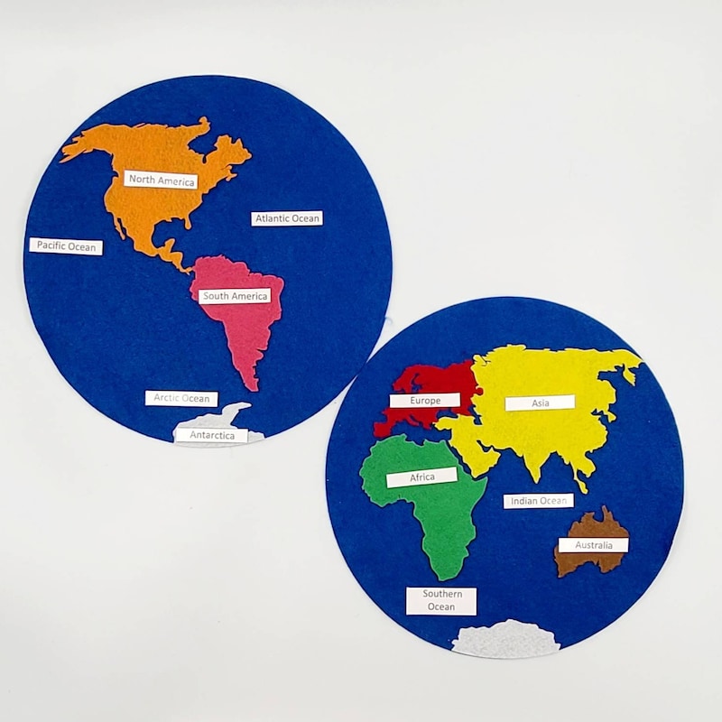 Felt World Map - Etsy