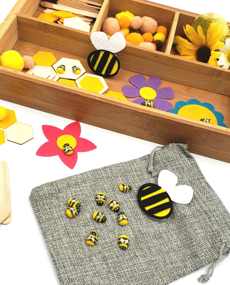 Honey Bee Loose Parts Bee Tuff Tray Bee Small World Twig | Etsy