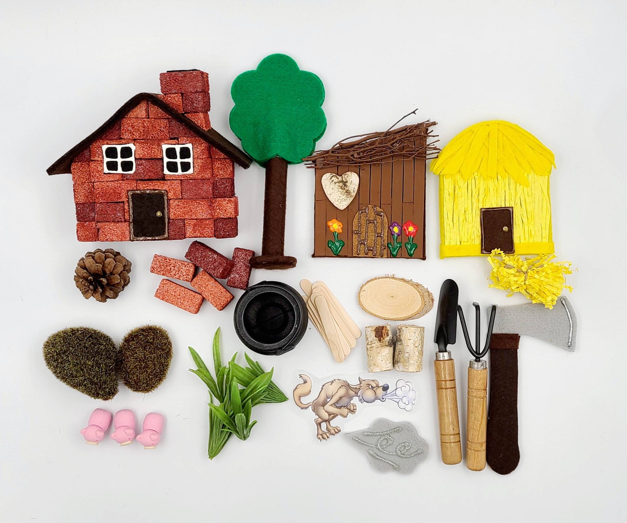 Three Little Pigs 3 Little Pigs Sensory Bin Book Inspired - Etsy Singapore