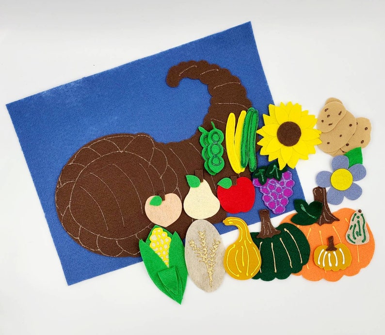 Cornucopia Felt Model Set: Harvest Fruits & Vegetables - Etsy