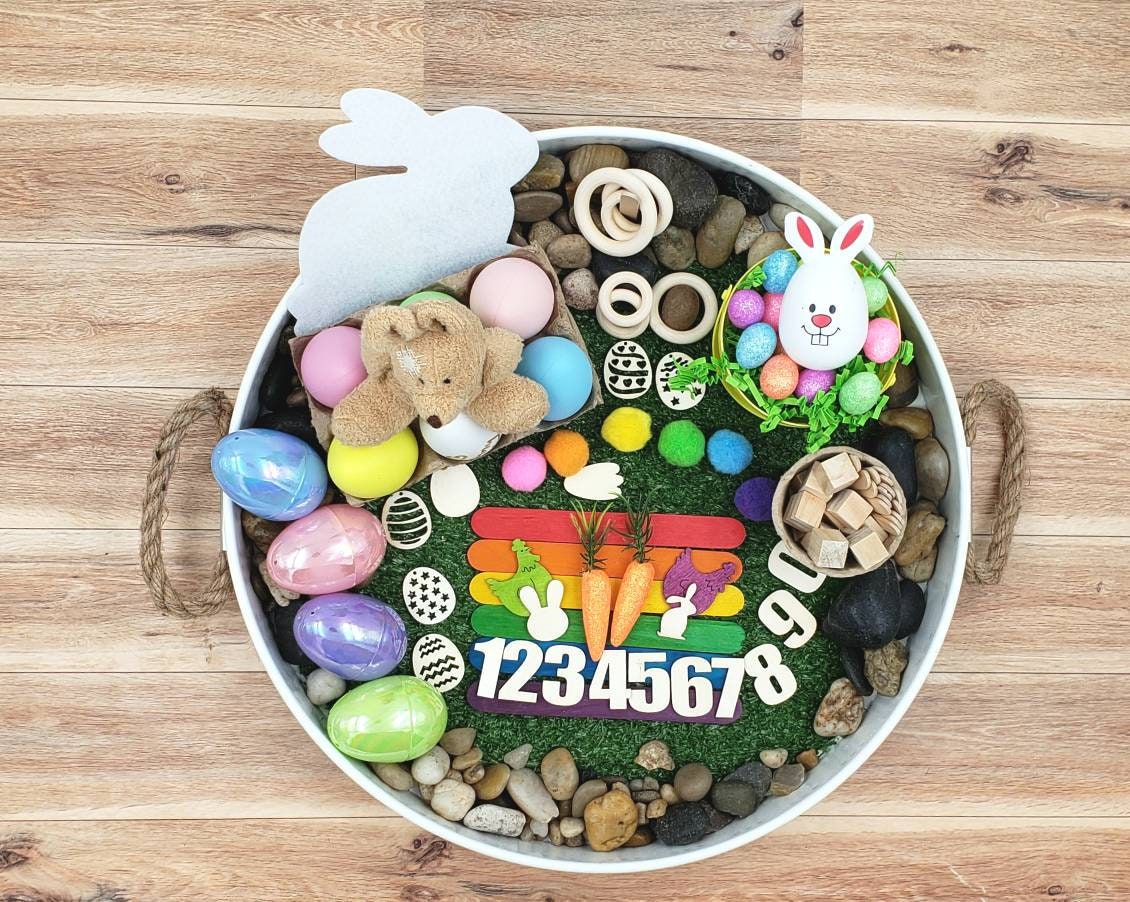 Easter Sensory Bin Bunnies and Eggs Sensory Bin Color - Etsy Canada