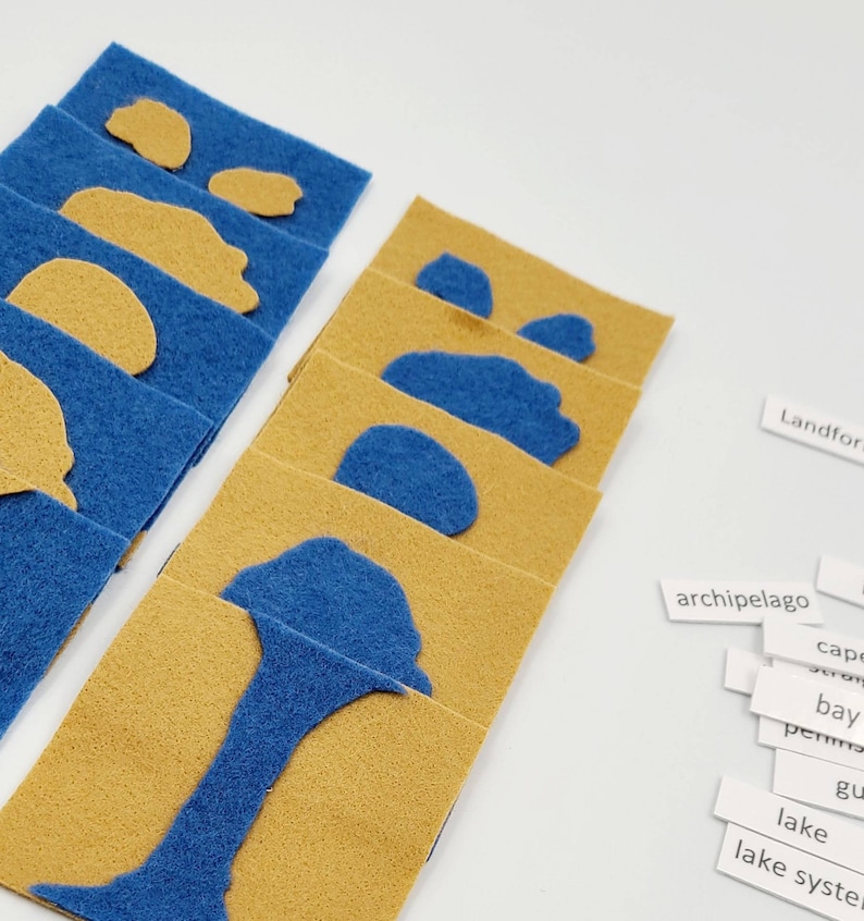 Land and Water Forms | Montessori Landforms - Etsy