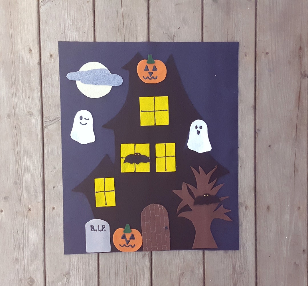 Haunted House Felt Set | Haunted House Felt Board | Halloween Felt Set ...