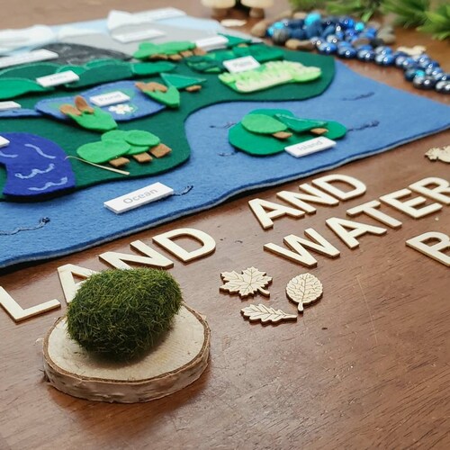 Land and Water Felt Set Water Bodies Classification - Etsy