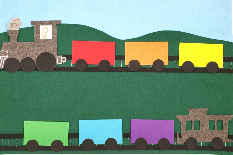 Alphabet train felt board Felt Alphabet train Rainbow | Etsy