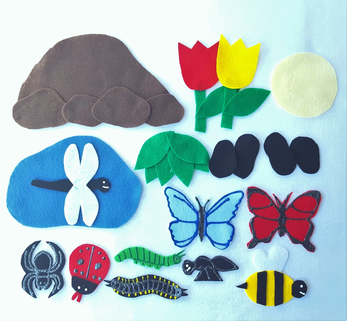 Bug's Life Felt Board Set Insect Felt Board Science - Etsy