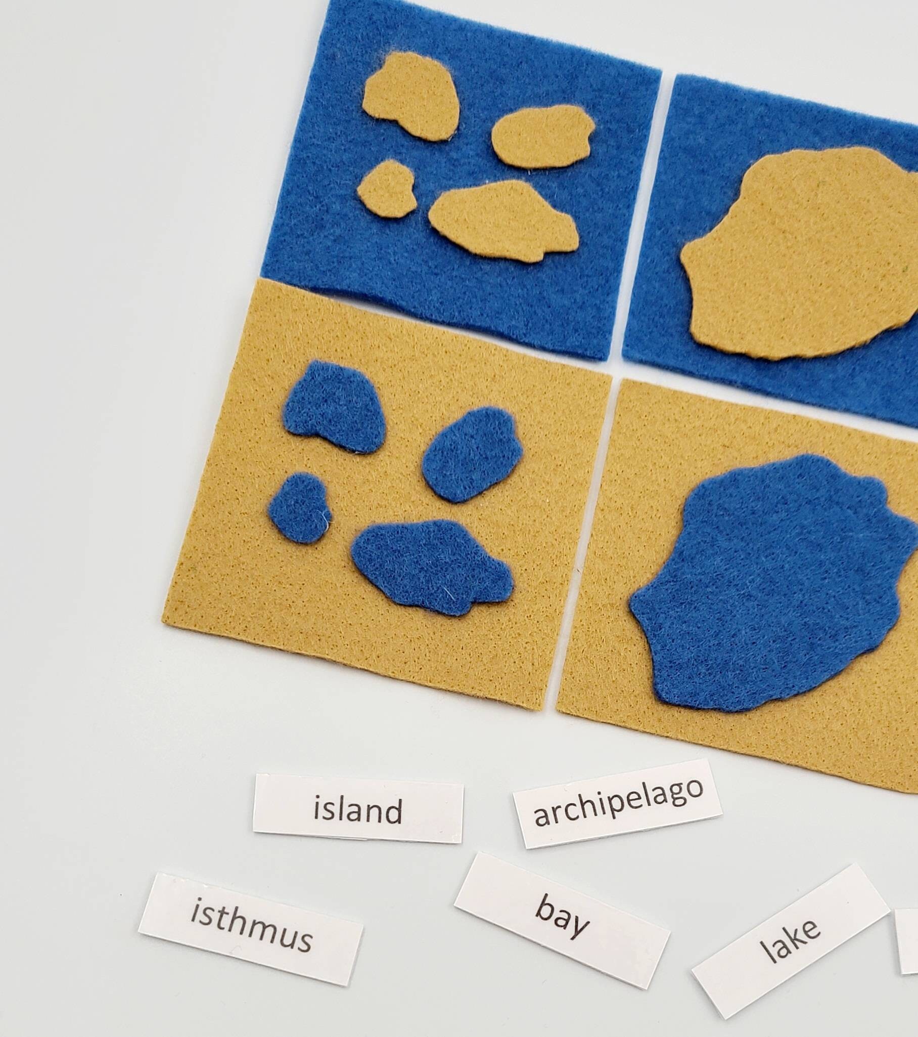 Land and Water Forms | Montessori Landforms - Etsy