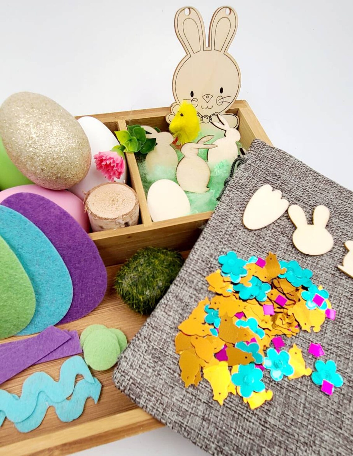 Easter Loose Parts Bunny Tuff Tray Spring Small World Twig | Etsy