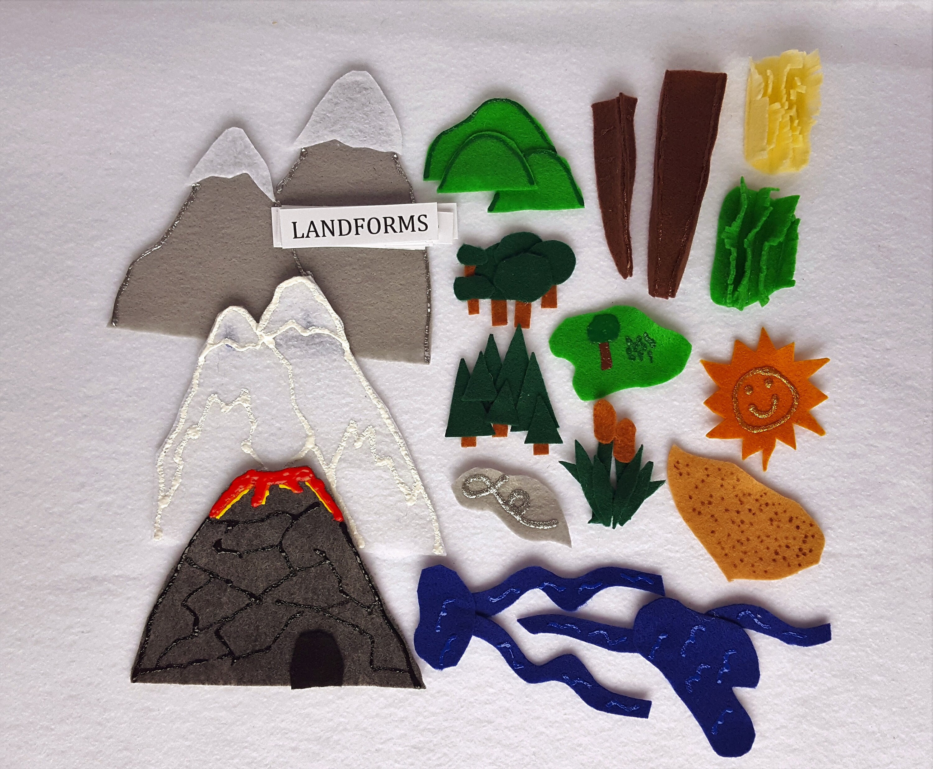 Landforms Felt Board Set With Laminated Labels. Daycare ECE | Etsy Canada