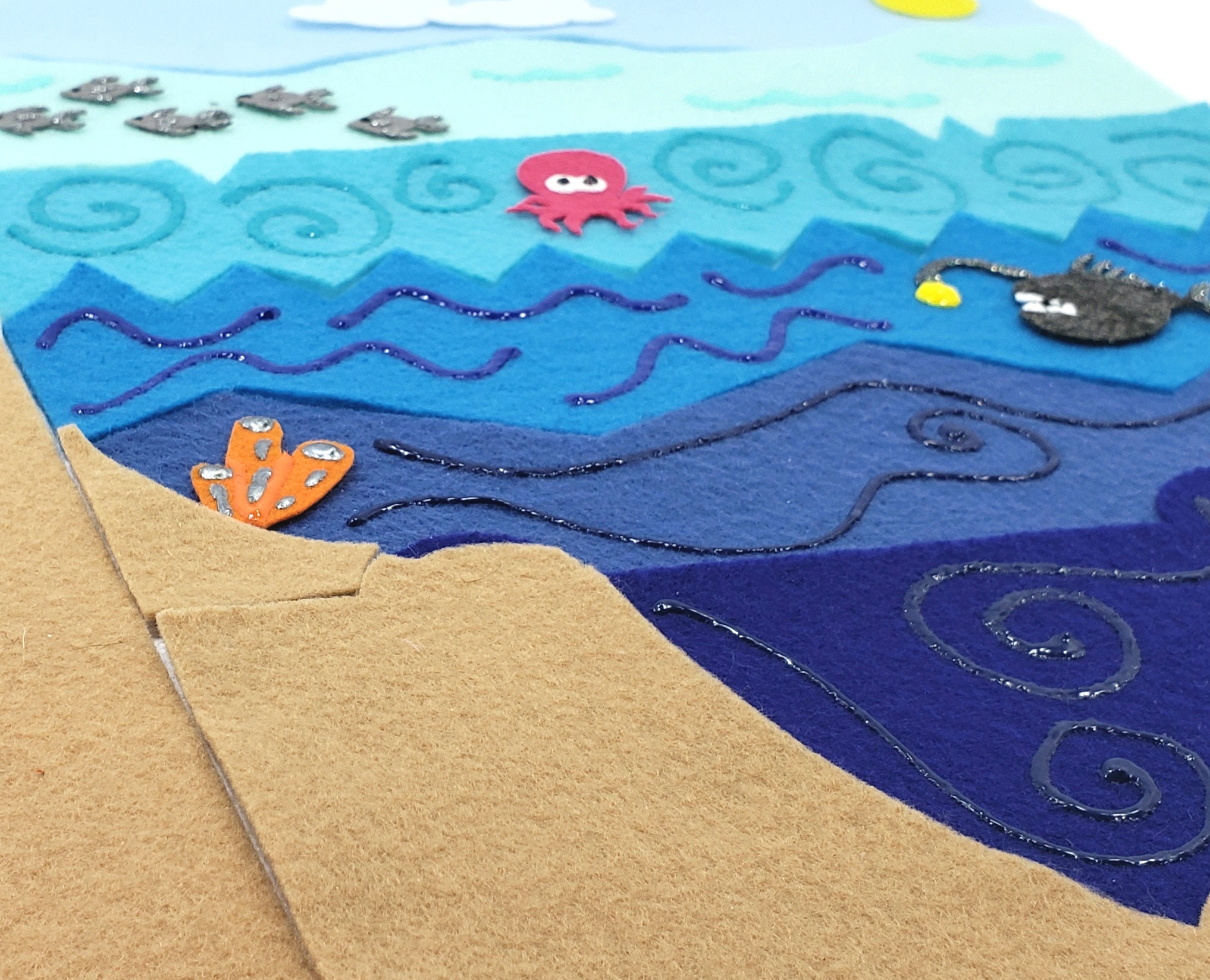 Ocean Layers Felt Model : Montessori Geography Flannel Story - Etsy Canada