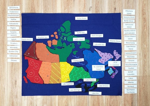 Canada Map With Bodies Of Water