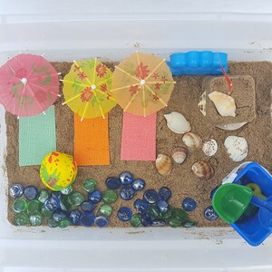 Beach Sensory Bin Sand Castle Sensory Bin Sand Castle Beach Sensory ...