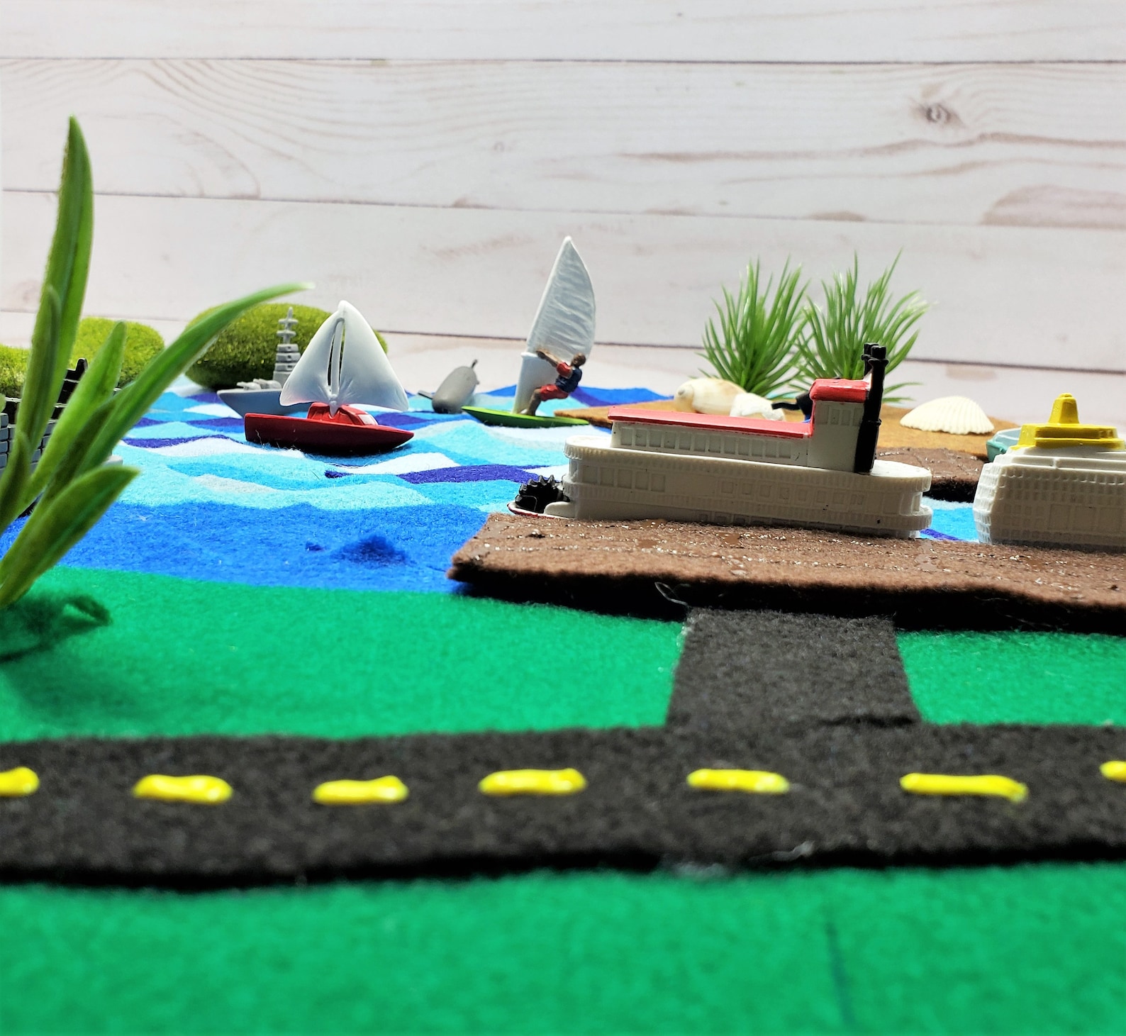 Water Vehicle Playmat Ocean Playmat Boat Felt Set 3D - Etsy