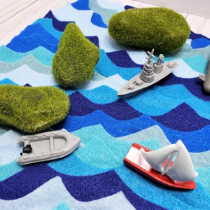 Water Vehicle Playmat, Ocean Playmat, Boat Felt Set, 3D Playmat, Ocean ...