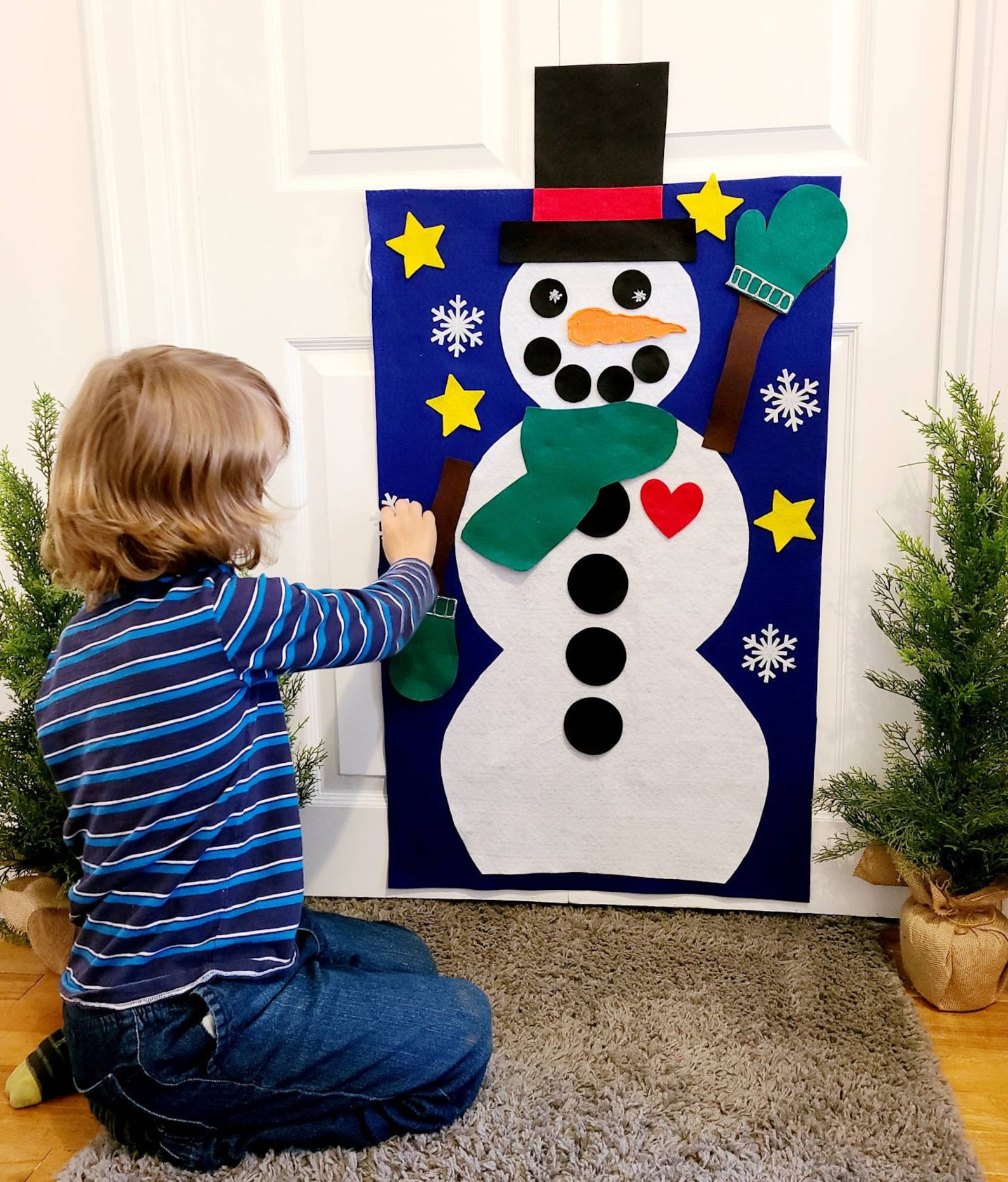 Snowman Felt Board Snowman Felt Set Build a Snowman Felt | Etsy