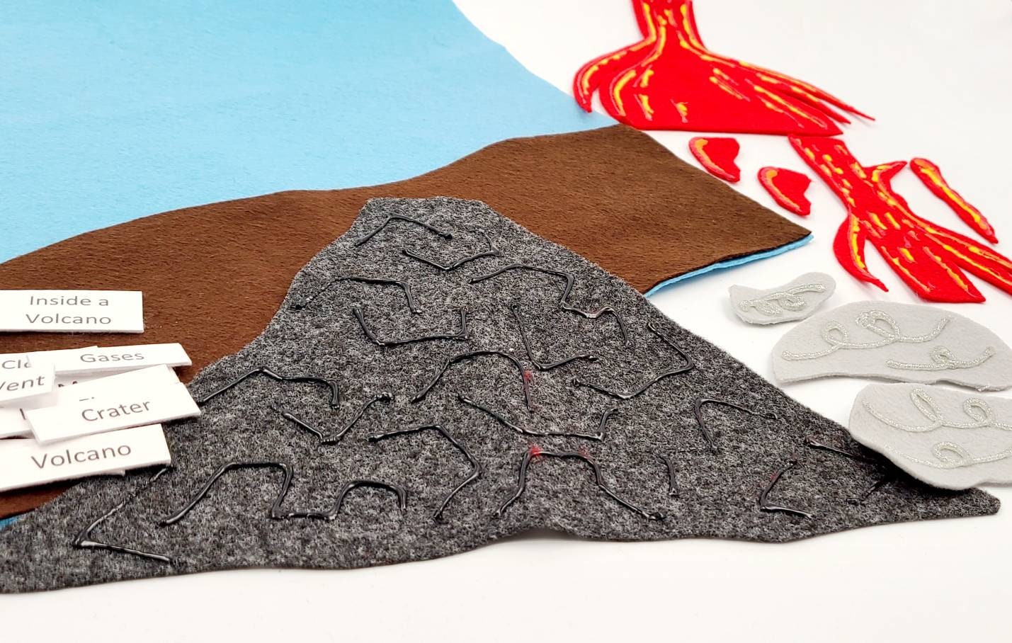 Volcano Felt Set Volcano Felt Board Part of a Volcano - Etsy Canada