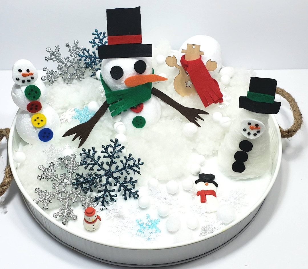 Snowman Sensory Bin, Melted Snowman Sensory Bin, Winter Sensory Bin ...