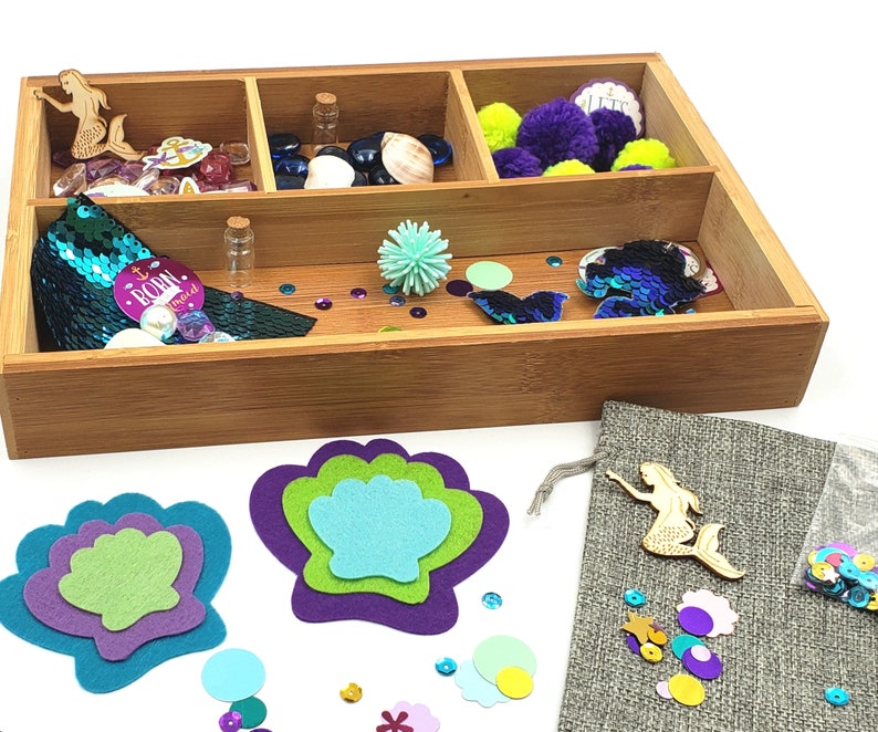 Mermaid Loose Parts Mermaid Tuff Tray Ocean Small World - Etsy
