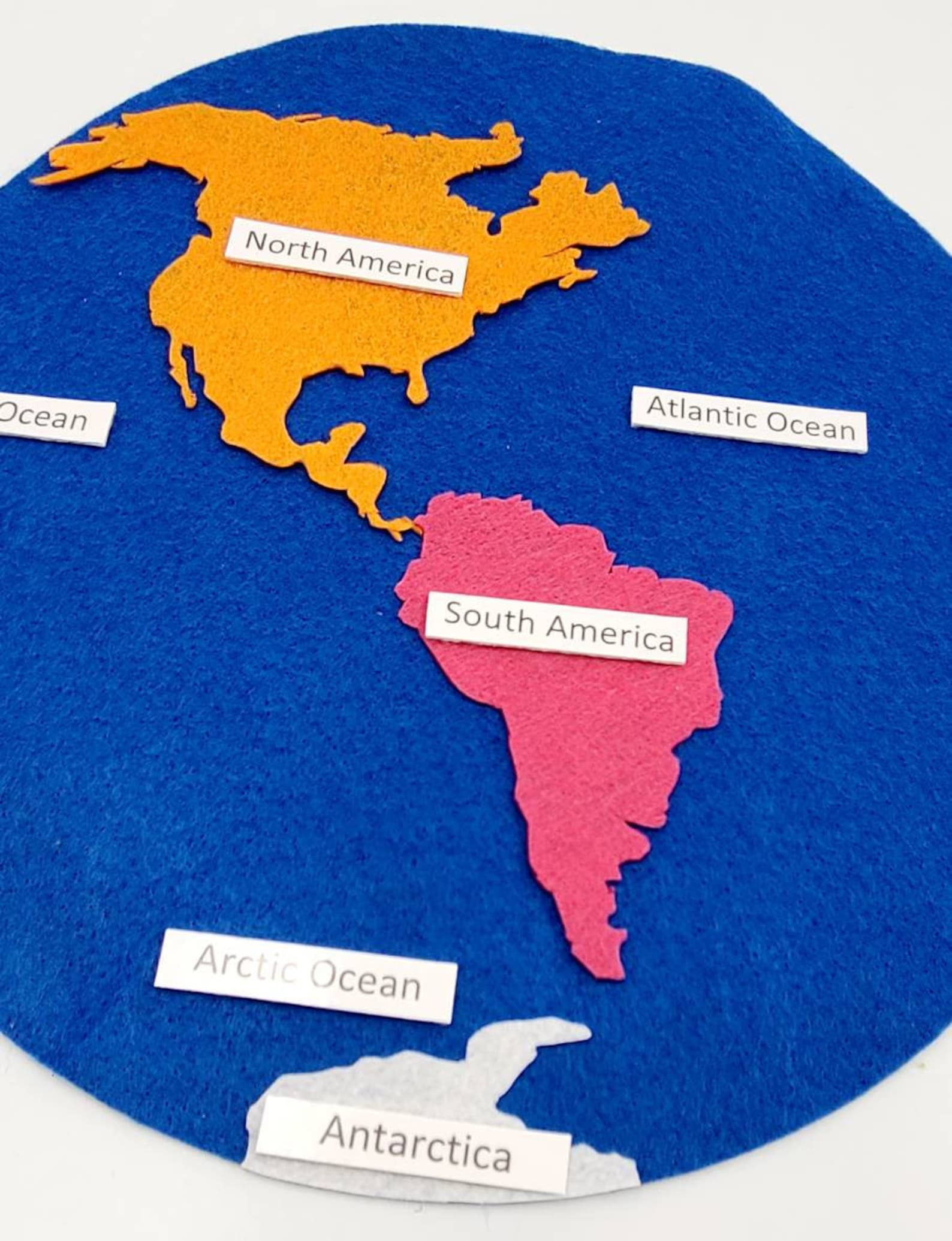Continent Felt Set | Montessori Continents - Etsy
