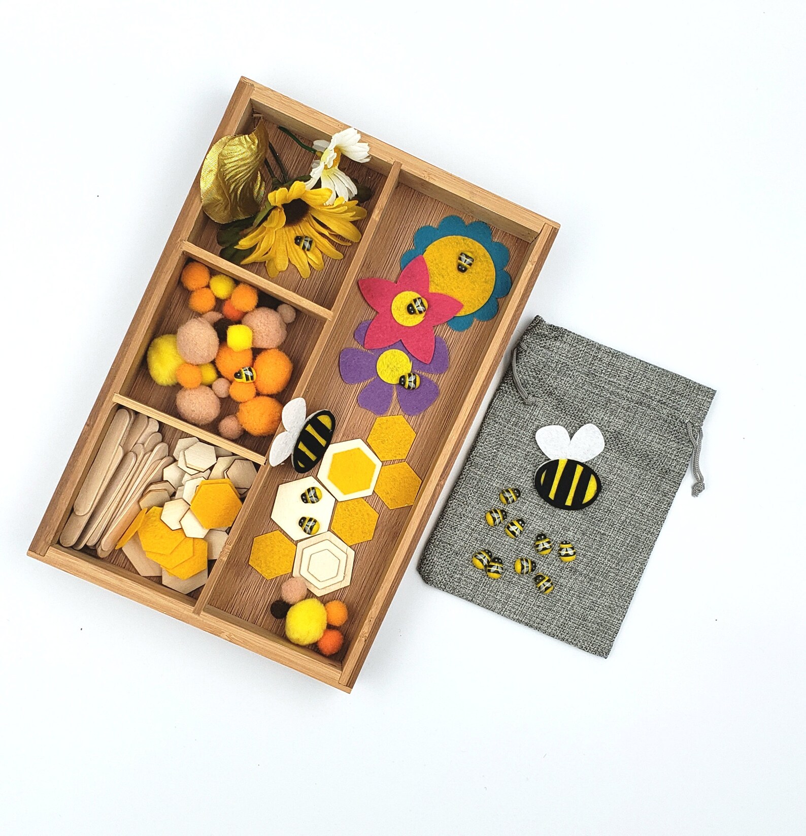 Honey Bee Loose Parts Bee Tuff Tray Bee Small World Twig - Etsy Canada