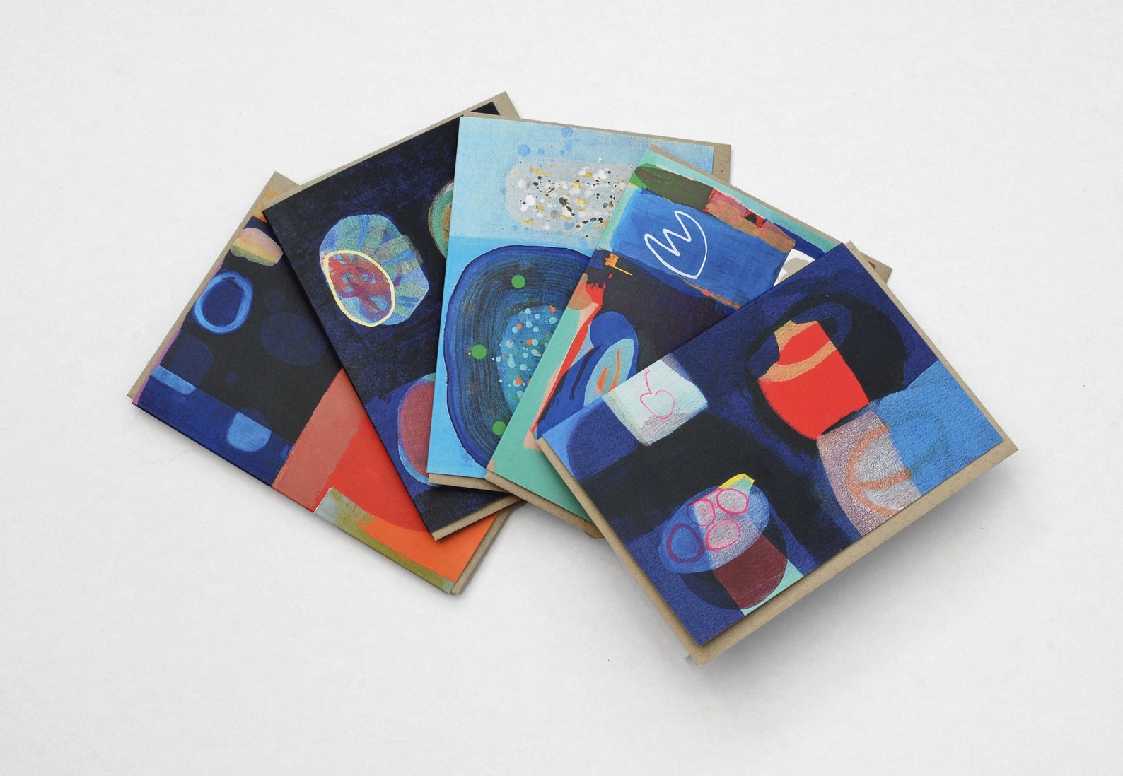 Fine Art Greetings Cards Pack of Five Contemporary Art Cards - Etsy UK