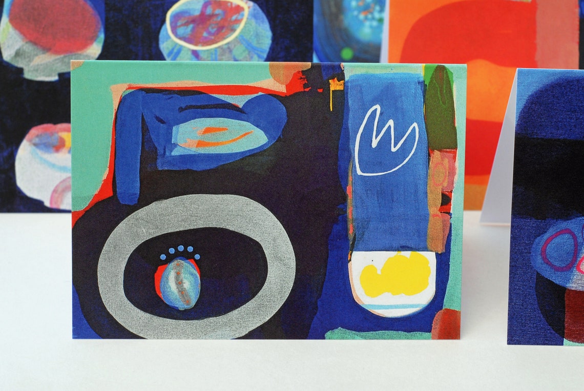 Fine Art Greetings Cards Pack of Five Contemporary Art Cards - Etsy UK