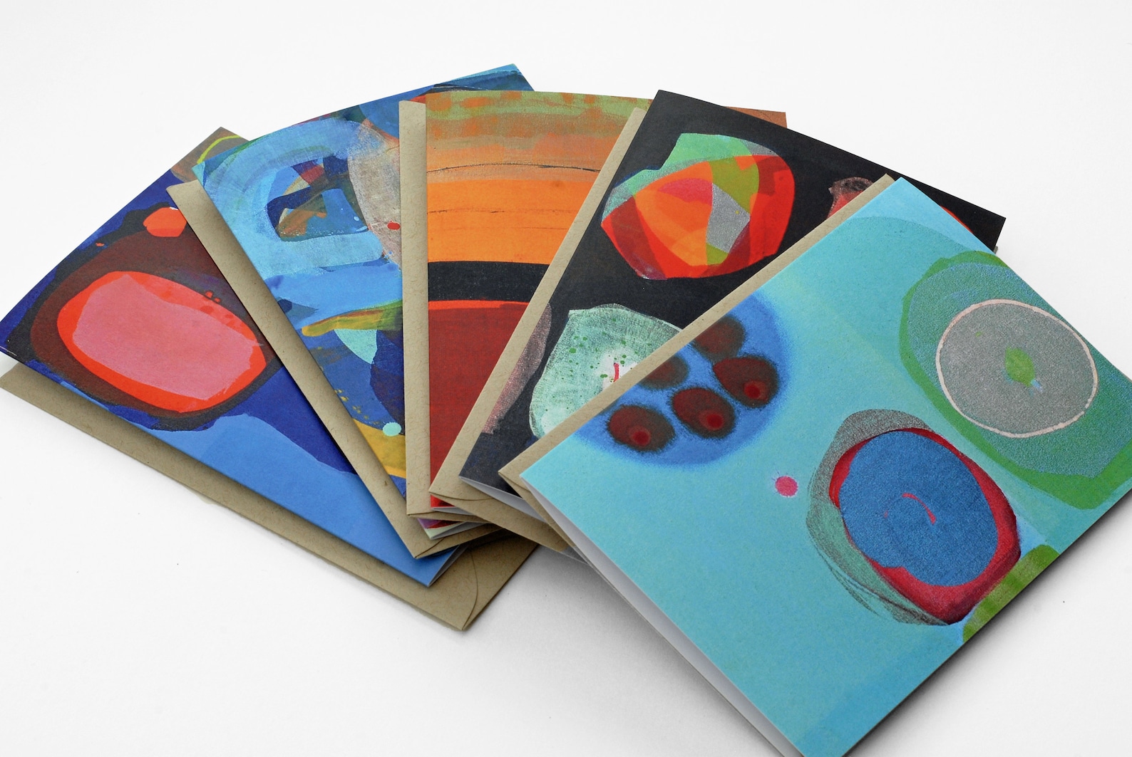 Abstract Art Greetings Cards Pack of Five | Etsy