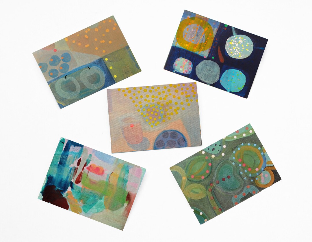 Fine Art Greetings Cards Pack of Five Contemporary Art Cards - Etsy UK