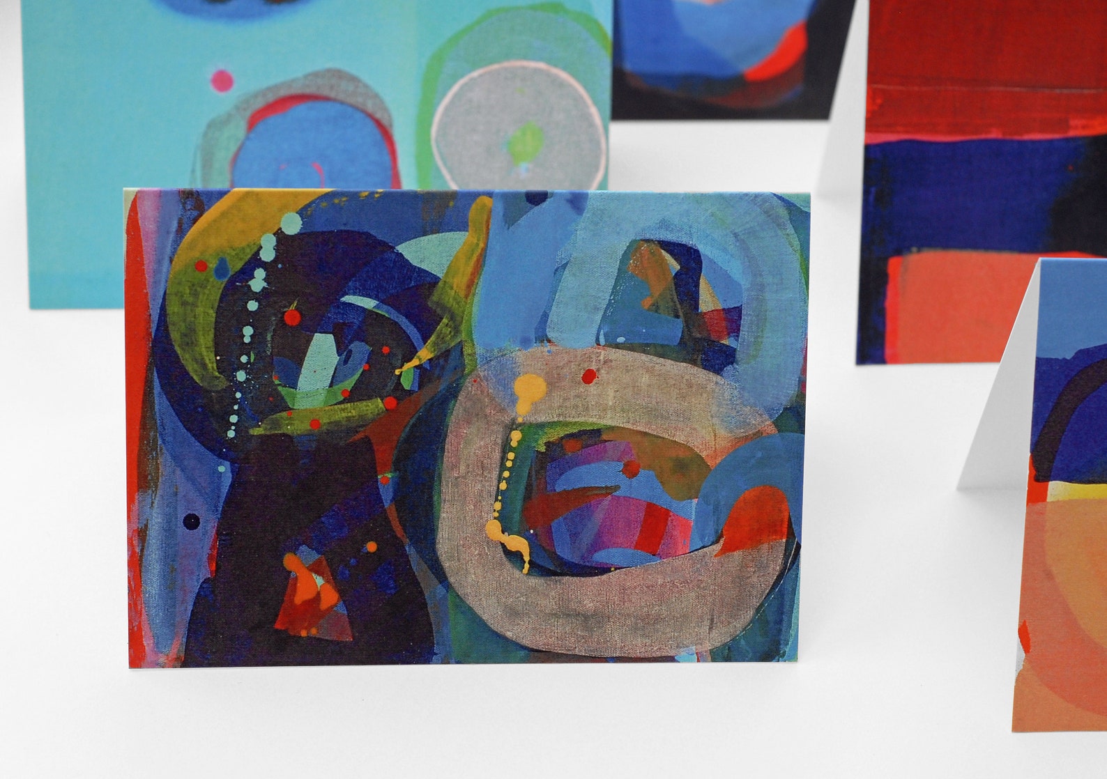 Abstract Art Greetings Cards Pack of Five - Etsy