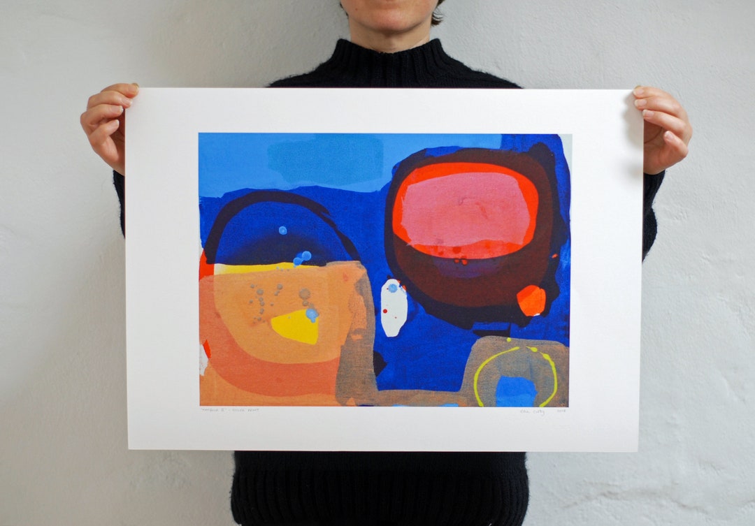 Blue Abstract Giclee Art Print: Original Cornish Art - Etsy