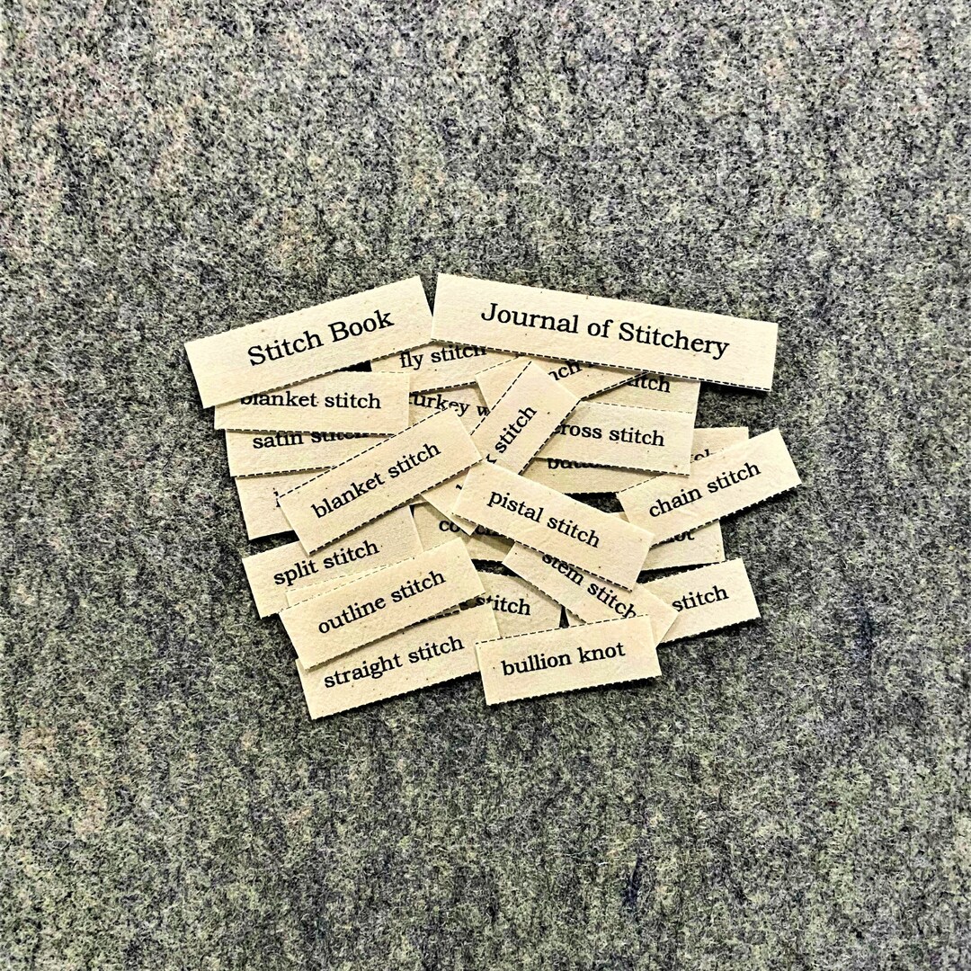 Embroidery Word Tiles / Words on Fabric / Fabric Word Tiles / Junk ...